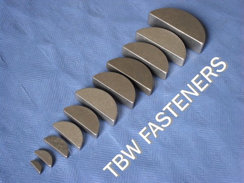 Metric Woodruff Key Various Sizes 2mm wide to 10mm DIN 6888 PLUS FREE ...