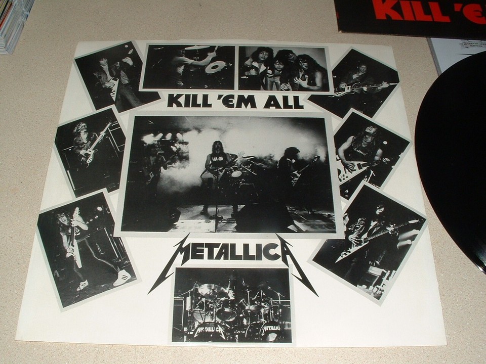 METALLICA 1983 MEGAFORCE RECORDS "KILL EM ALL" /500 LP 4X SIGNED BAS ...