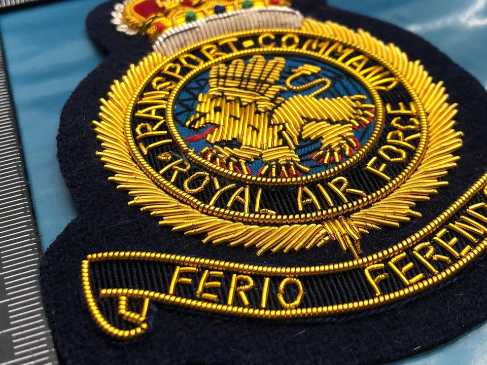 British RAF Bullion Embroidered Blazer Badge - Royal Air Force ...