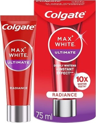 Colgate Max White Ultimate Radiance Whitening Toothpaste 75ml 10X ...