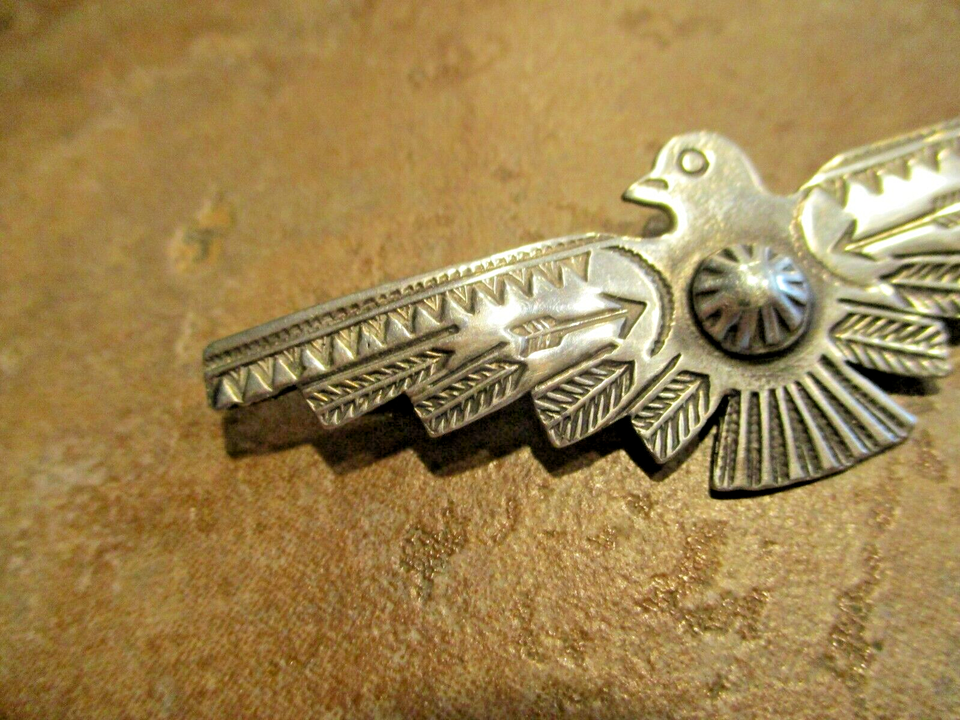 2.5" LARGE Vintage Navajo Sterling Silver THUNDERBIRD Pin | eBay