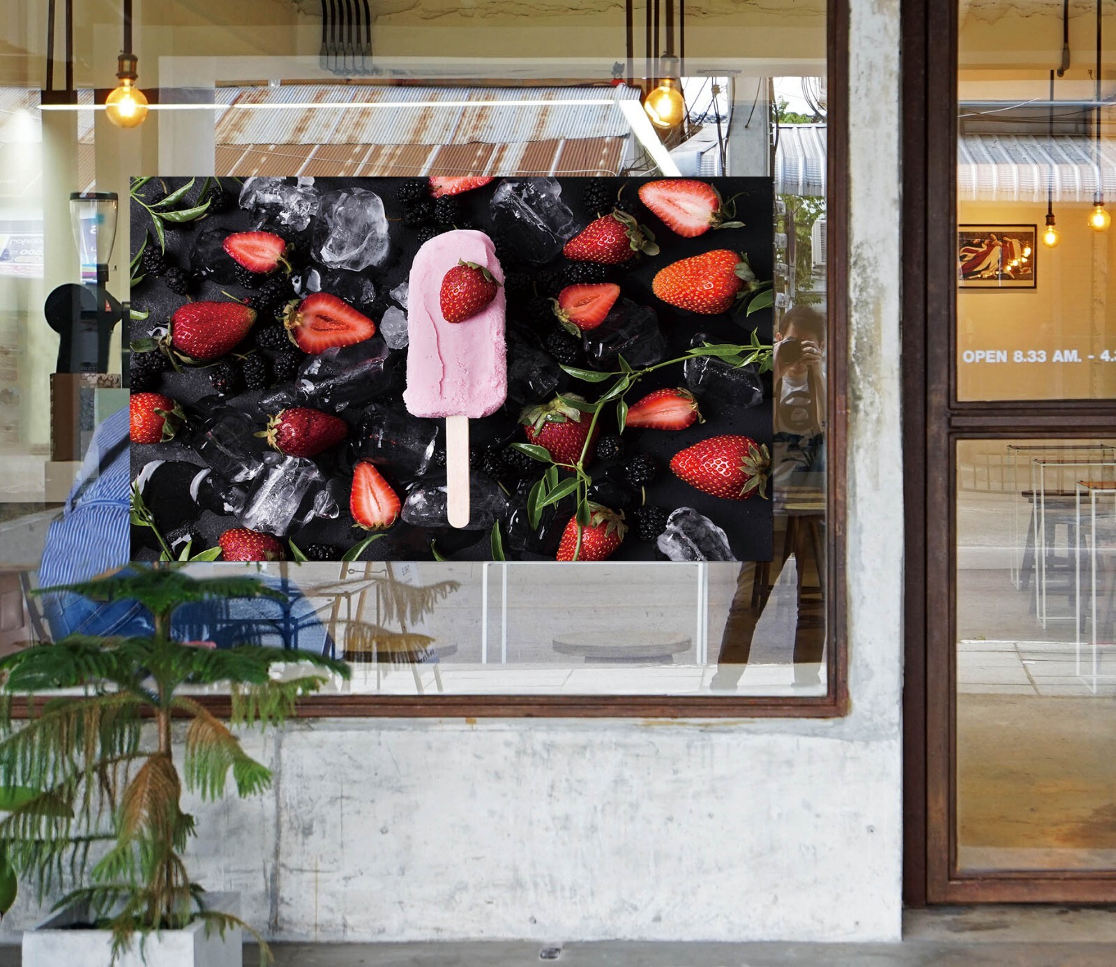 3D Ice Cream Dessert Shop O1071 Window Stickers Vinyl Wallpaper Wall ...