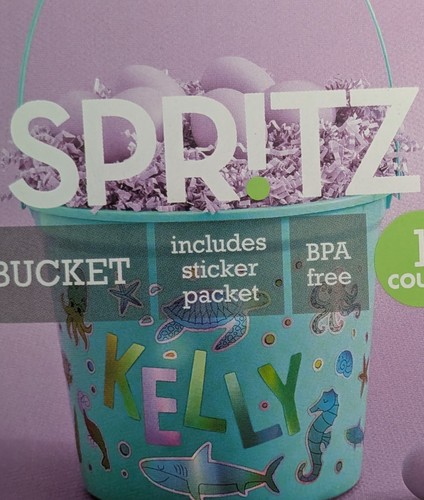 Easter Basket Blue Bucket With sea life - Spritz 8" Deep 9.5" Diam | eBay