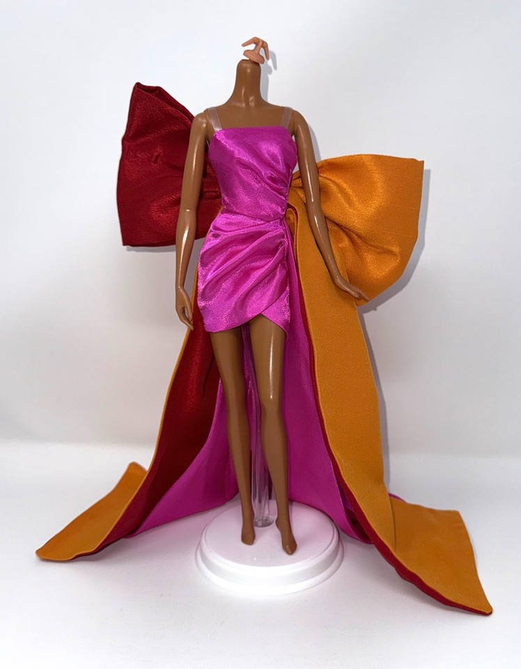 Barbie Styled By Design Doll #1 Suim Noh Model Muse Outfit Pink Satin ...