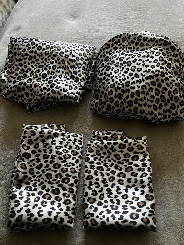 Leopard Print Silky Smooth Deep Pocket Queen Sheet Set | eBay UK