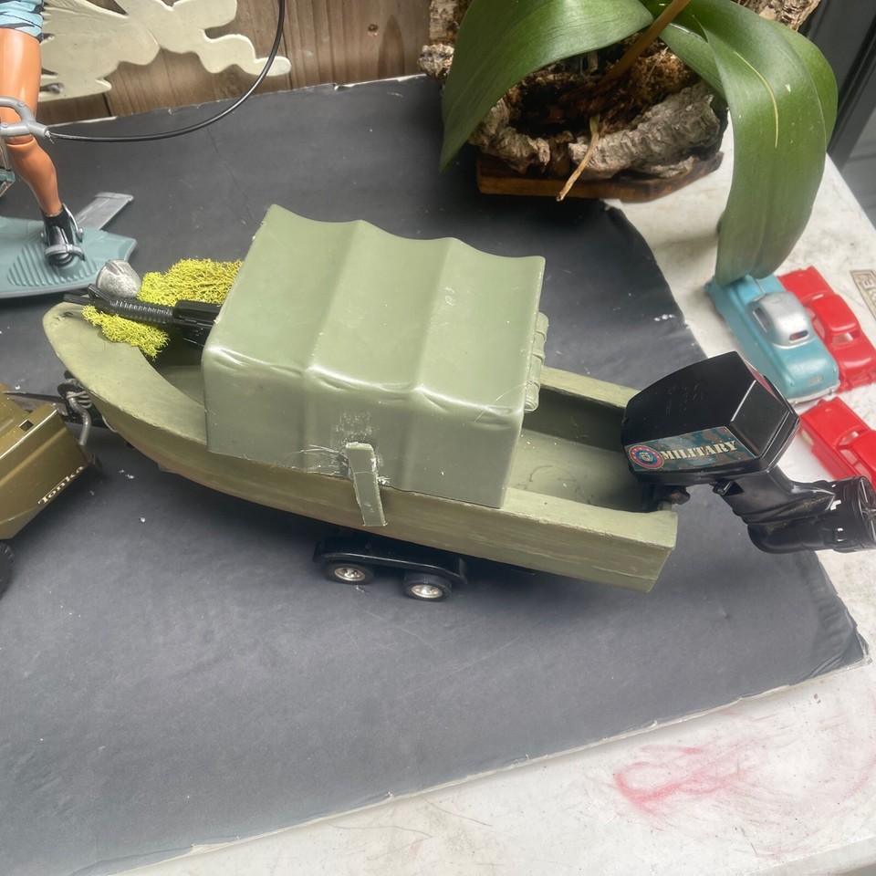 Tonka Army Truck And Tonka Boat Trailer With G.I . Joe Board Sailer ...