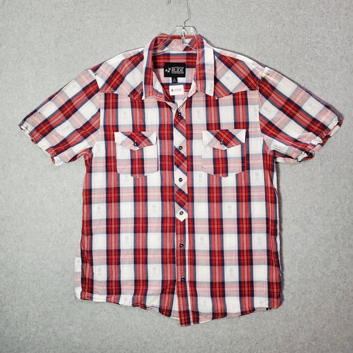 Distressed red exclusive flannel bought from