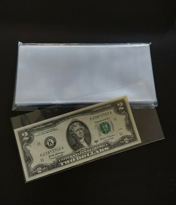100Pcs Clear Plastic Money Sleeves Clear Money Bag Currency Sleeves | eBay