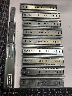 10 Pack - 8-Inch Drawer Slide Chrome Ball Bearing Full Extension Side ...