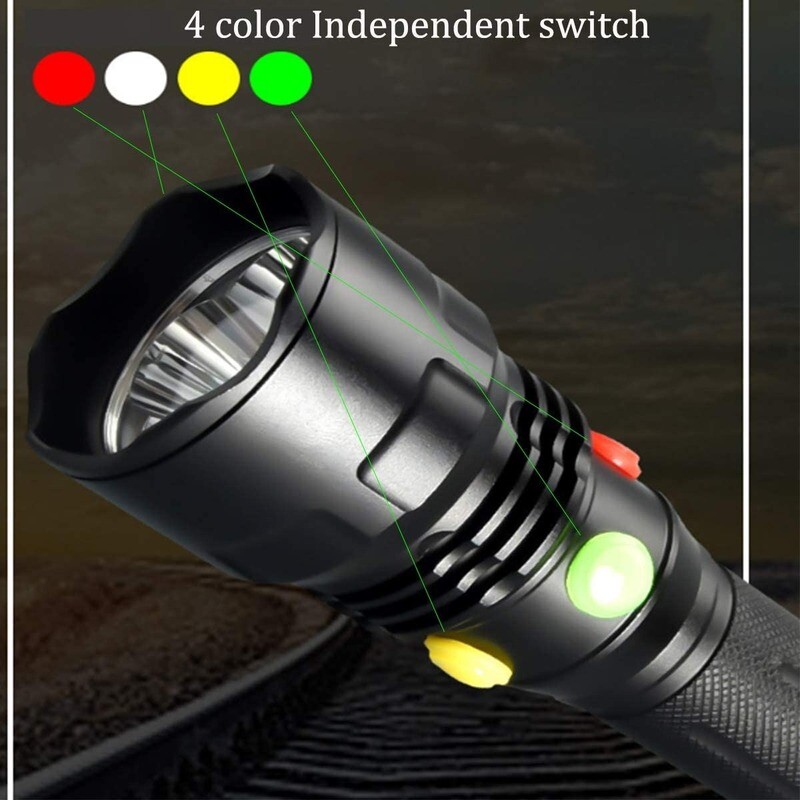 4-in-1 Multicolor LED Railway Signal 4-color Light Flashlight Portable ...