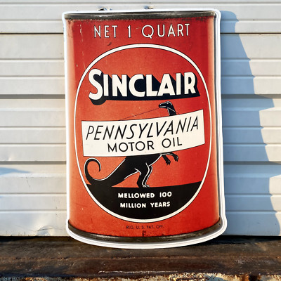 27in Sinclair Dino Oil Can Sign Vintage Style Repop Sign | eBay