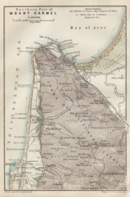 Mount Carmel Weinberg Gottes Haifa Marra Jebel Marraisrael Map From ...