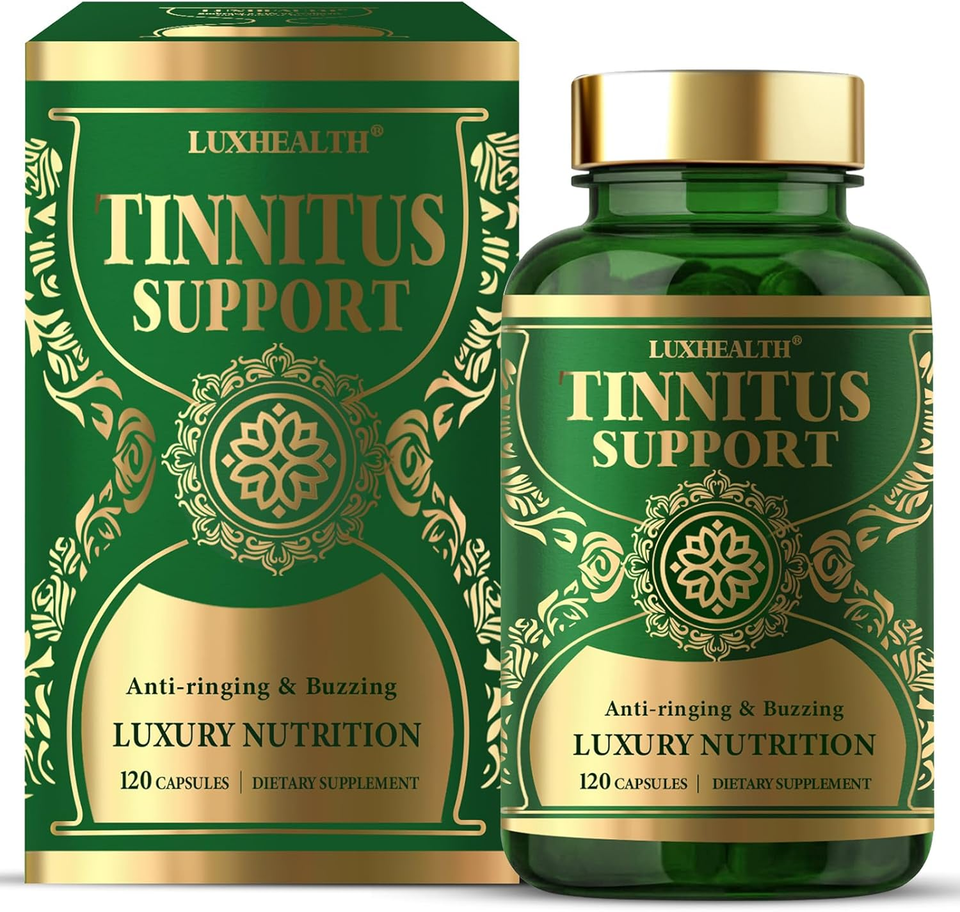 Tinnitus Relief for Ringing Ears, 120 Capsules Natural Tinnitus ...