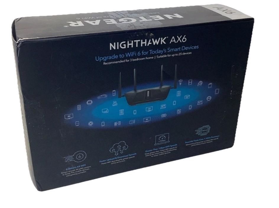 NETGEAR Nighthawk AX6 6 Stream AX5400 WiFi 6 Router RAX50 Dual Band ...