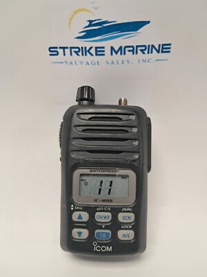 Icom IC-M88, Handheld Waterproof VHF Radio W/ Charge Station (Cord Not ...