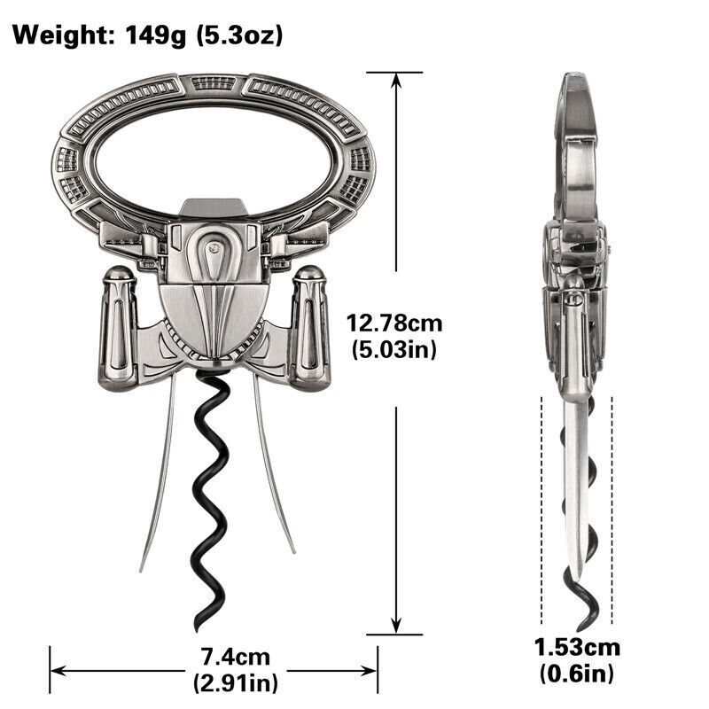 Two-Prong Cork Puller Remover Ah-So Old Wine Opener Portable Beer ...