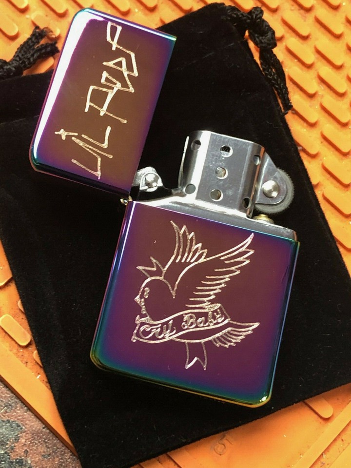 LIL PEEP LIGHTER rainbow finish *FREE ENGRAVING* rap music Cry Baby ...