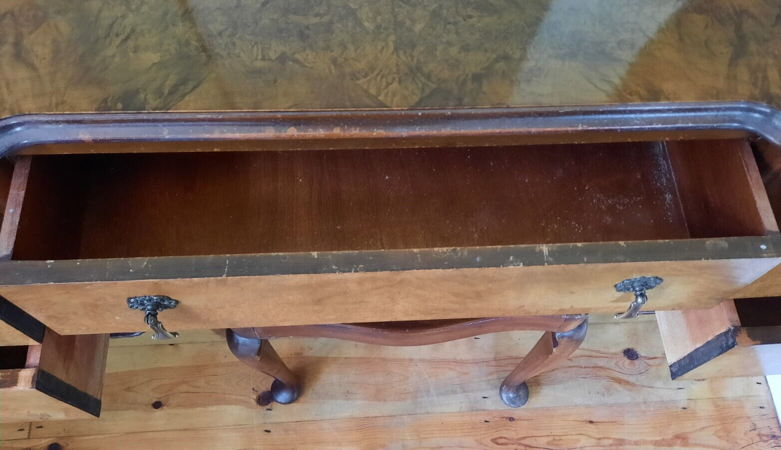 Georgian Style Vintage Burr Walnut Dressing Table Art Deco | eBay
