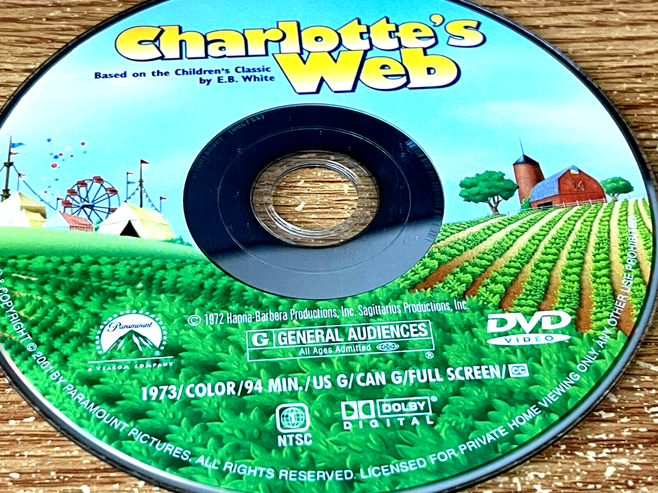 Charlotte's Web 1973 Animated Movie 2 DVD Full Screen Set 2001 and 2006 ...