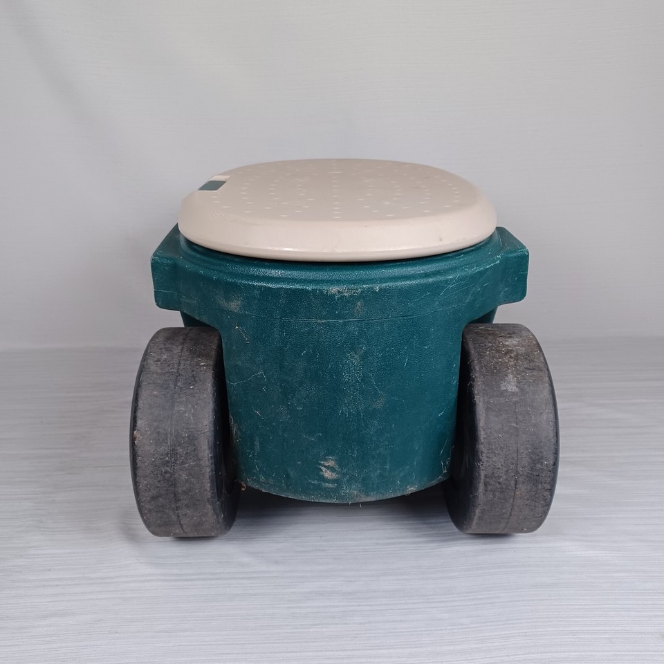 Step 2 Multi Purpose Rolling Garden Hopper Utility Seat Storage Cart ...