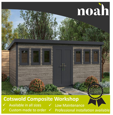 Cotswold Composite Workshop 8x6 , Garage, Home Gym, Studio, Summerhouse ...
