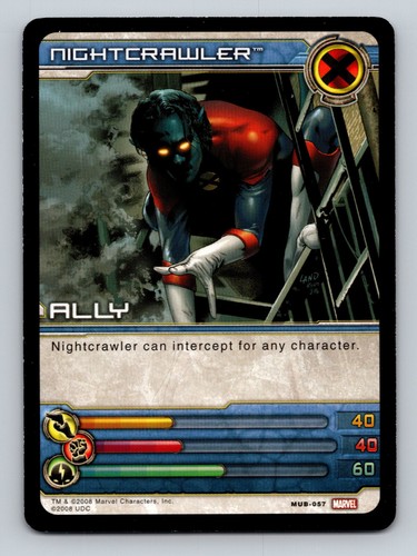 2008 CCG TCG Marvel Ultimate Battles #MUB - 57 Nightcrawler Ally X-Men ...