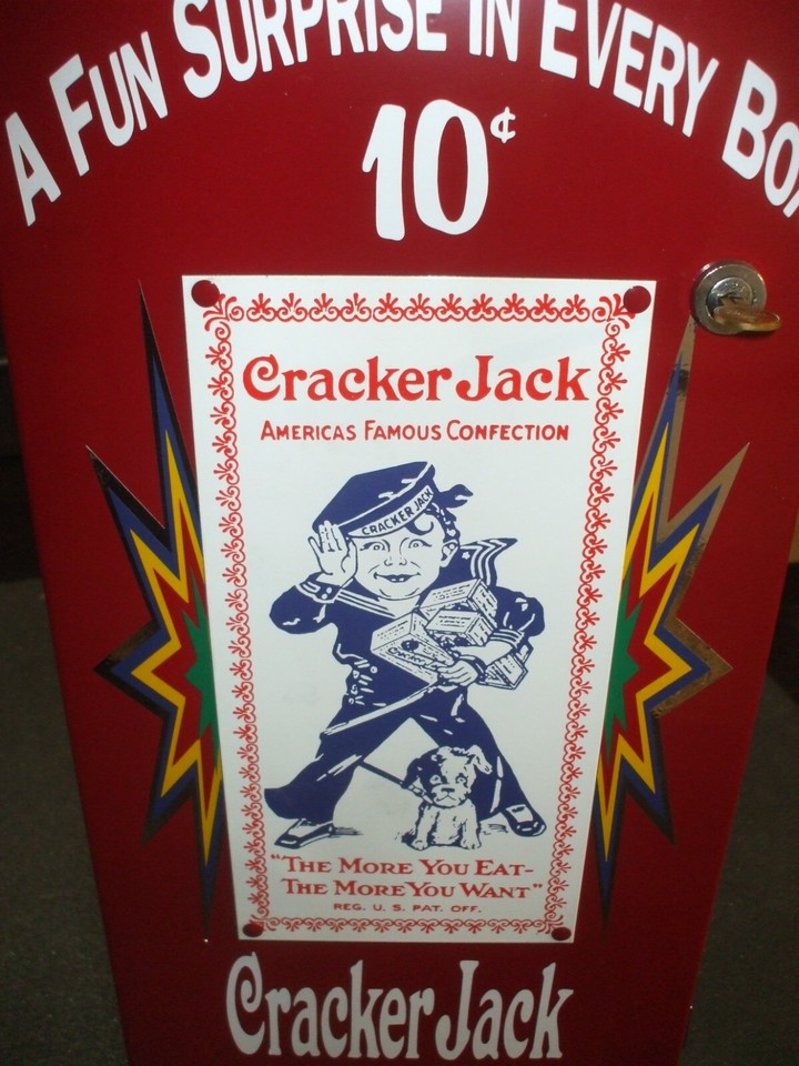 1950's CrackerJack Caramel Coated Popcorn & Peanuts Vending Machine ...