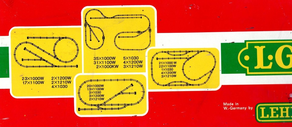 LGB VINTAGE 20601 G-SCALE 3-TONE TRAIN SET 12FT TRACK GERMANY 206 ...