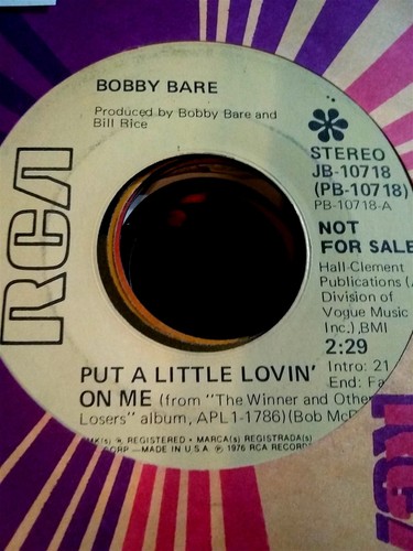 Bobby Bare, Put a Little Lovin' On Me ~ 1976 RCA promo 45 +sleeve | eBay