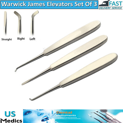 Right Left Straight Dental Surgical Extraction Warwick James Elevator ...