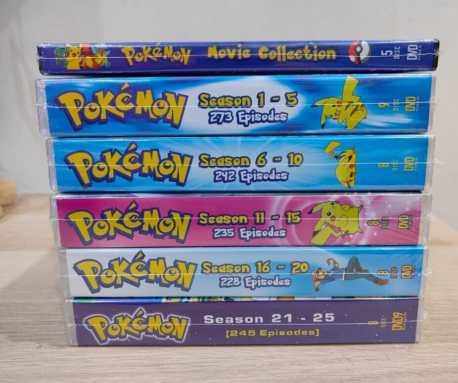 POKEMON SERIES (Season 1 - 25 + 21 Movies) DVD All Region USA English ...
