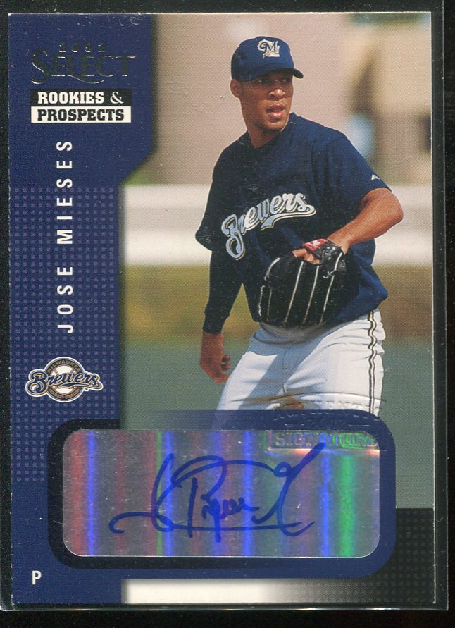 2002 Select Rookies and Prospects #49 Jose Mieses/Black Autograph Card ...