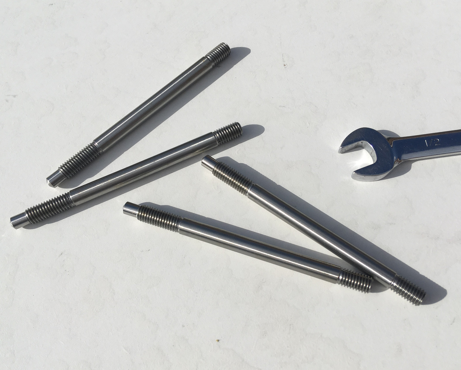 [G60] 4x 8mm M8 x 116mm high strength engine gearbox studs rally ...