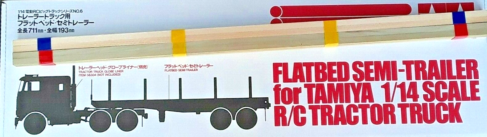 Tamiya 56306 Flatbed Semi-Trailer for Tractor Truck 6605004/16605004 ...