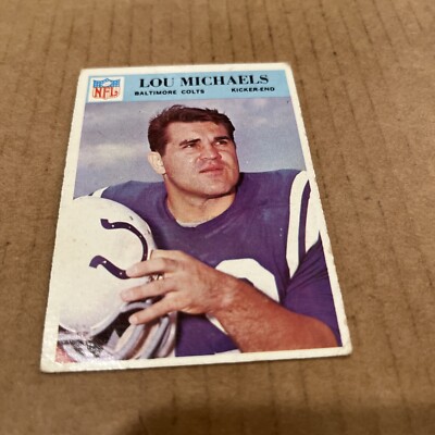 1966 Philadelphia Lou Michaels #20 Baltimore Colts Vintage Football ...