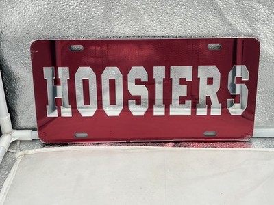 Indiana Hoosiers NCAA Red Mirrored Laser Cut License Plate Craftique | eBay