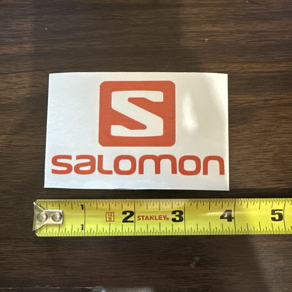 Salomon Logo Snowboard Orange Sticker Decal Ski Skiing Boots Outdoor ...