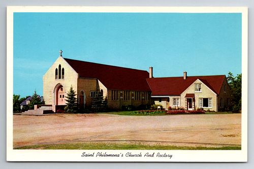 Saint Philomena's Church & Rectory Wonder Cave Rudolph Wisconsin WI Vtg ...