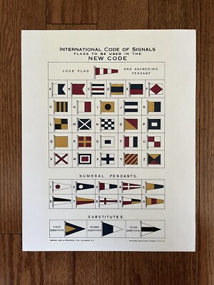 International Code of Signals Maritime Flags Print - 14” x 11” | eBay