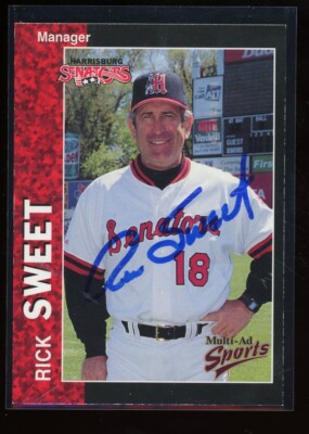 1998 Harrisburg Senators RICK SWEET Signed Card autograph auto MARINERS ...