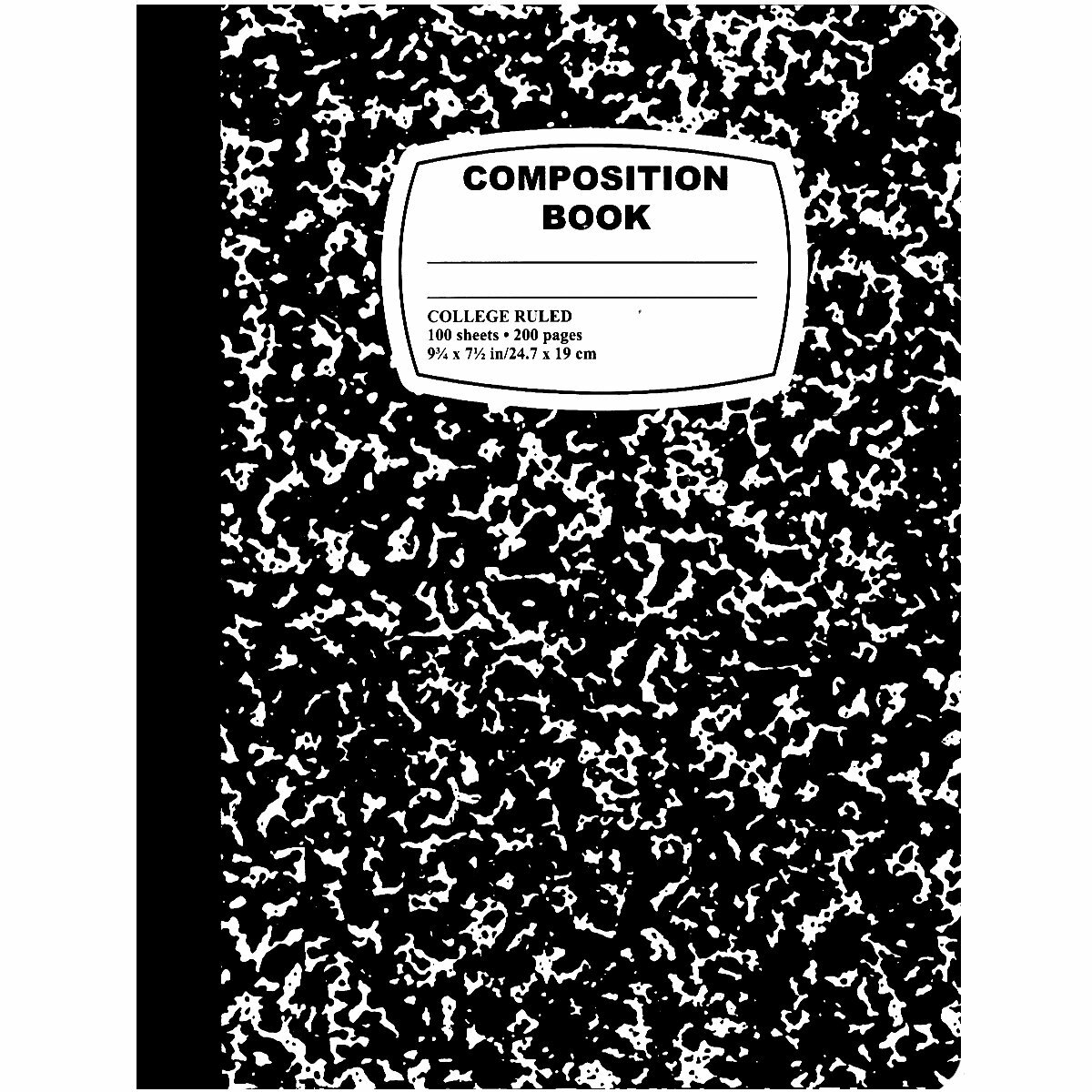 Composition Book College Ruled Notebooks 100 Sheets 9-3/4 x 7-1/2 (200 ...