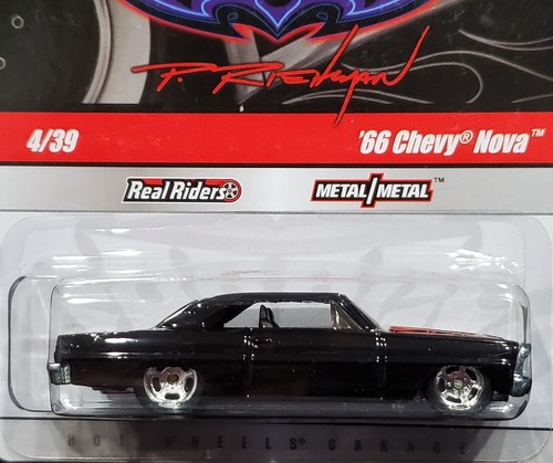 Hot Wheels 66 1966 Chevy Nova Phil's Garage Chevrolet Car 4/39 RRs Blk ...