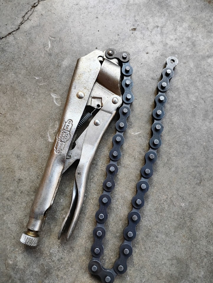 Vintage Petersen Vise Grip 20R Chain Pipe Clamp Locking Pliers Made in ...