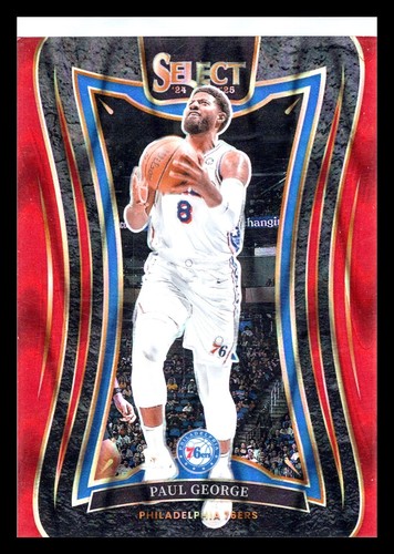 2024-25 Panini Select - Mezzanine Paul George #337 Red Tectonic Prizm ...