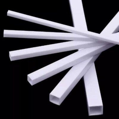 Plastic White Square Tube ABS Hollow Square Pipe 25cm Length for ...