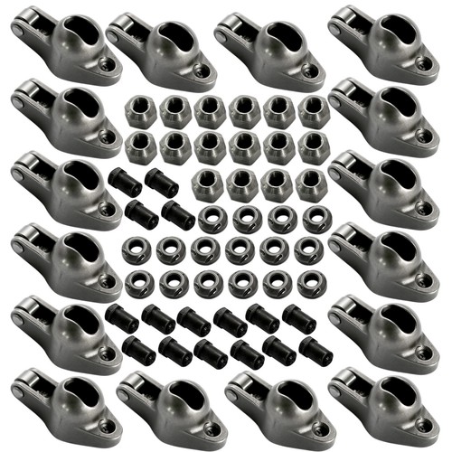 16Pcs Steel Roller Rocker Arms for Small Block Chevy 350 1.6 Ratio 3/8 ...