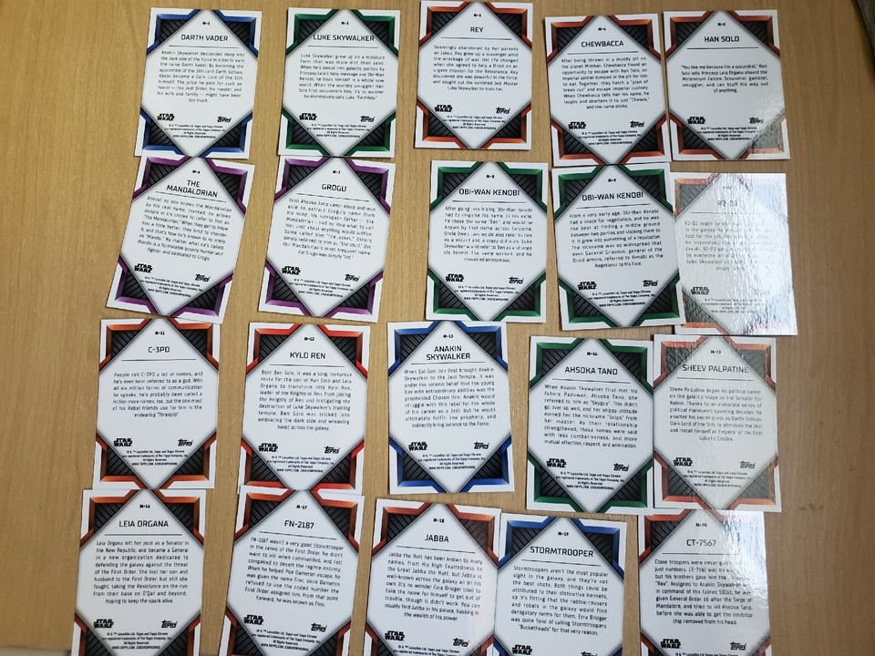 2023 Topps Star Wars Chrome complete 20-card chase set Monikers | eBay