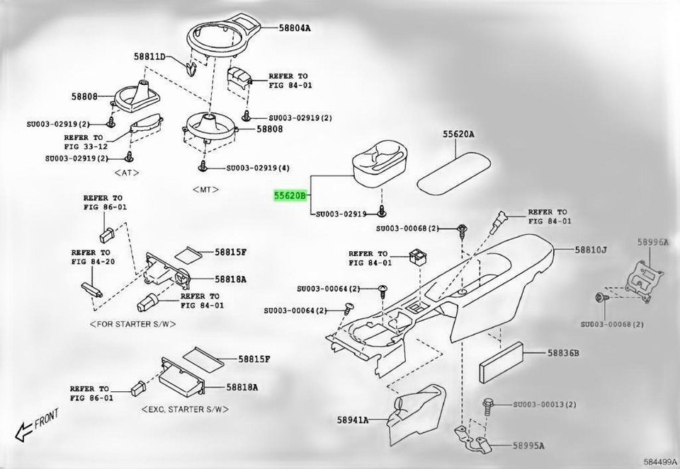 Genuine Toyota FR-S FRS BRZ 86 GT86 Center Console Cup Holder & Mat F/S ...