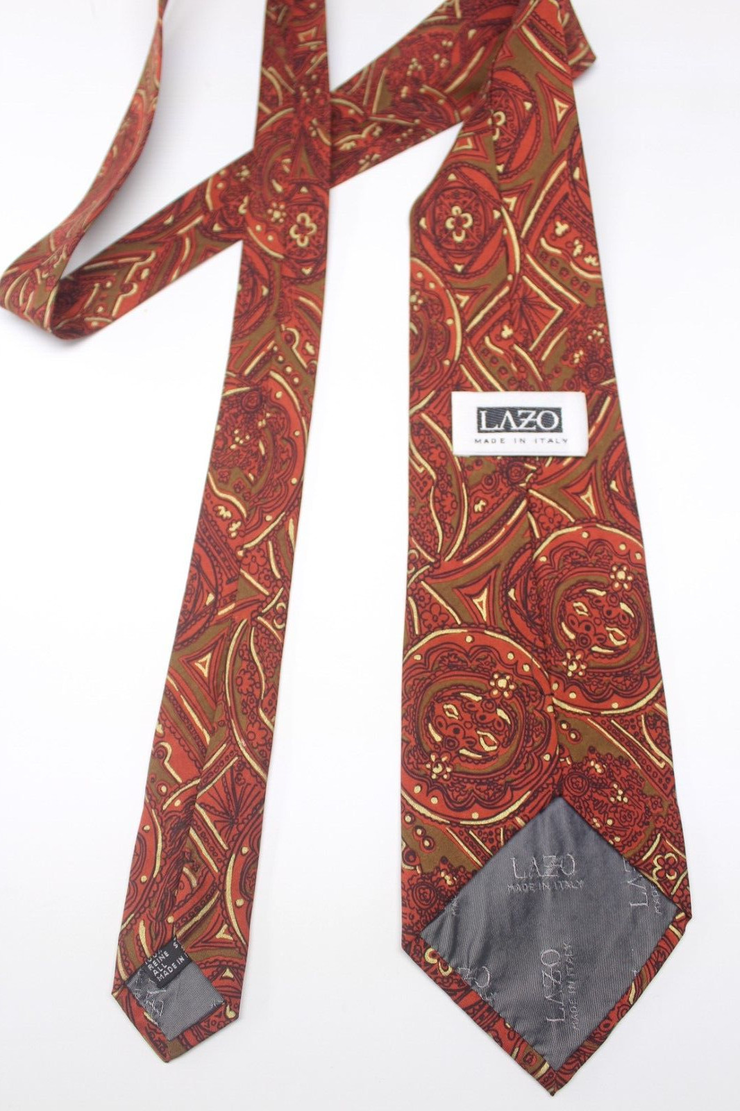 249 ) LAZO MEN'S TIE 100% SILK MADE IN ITALY - Gem