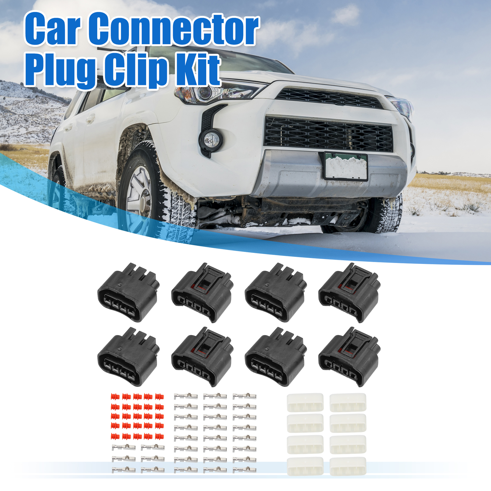 8 Set 4 Pin No.9098011885 Ignition Coil Connector Adapter Replaces for ...